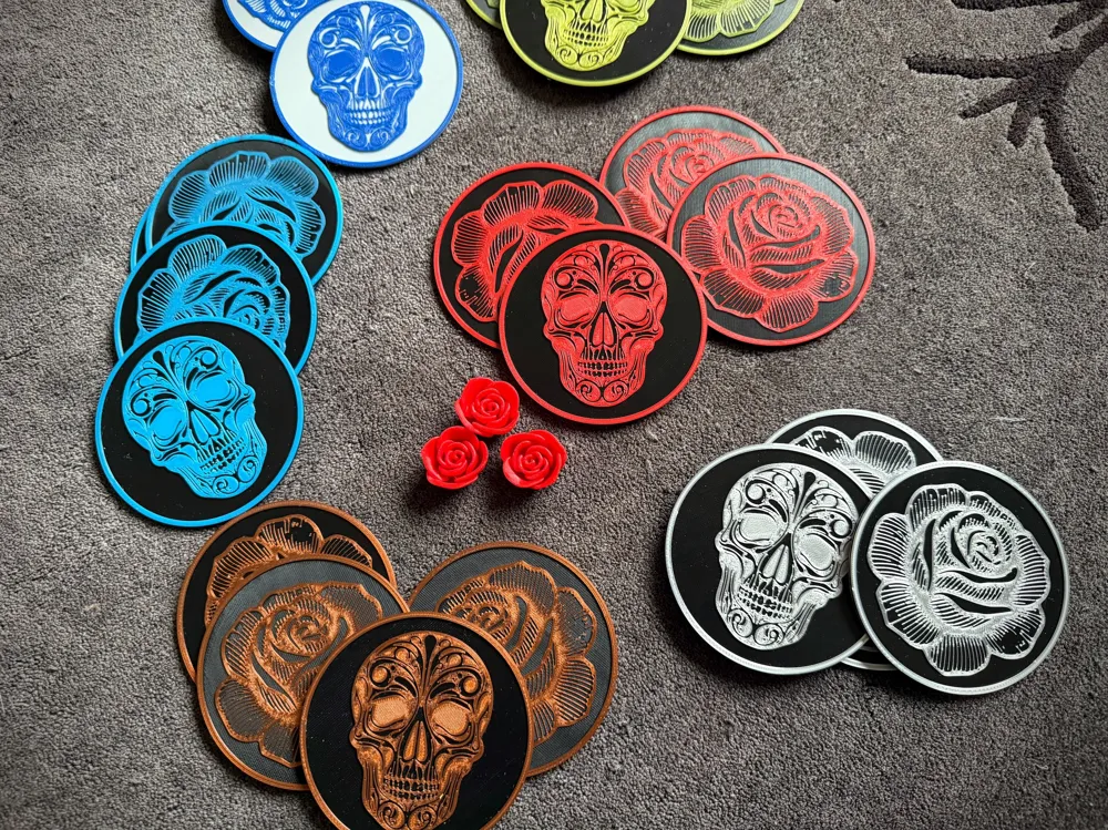 Skull and Roses Game - Free 3D Print Model - MakerWorld