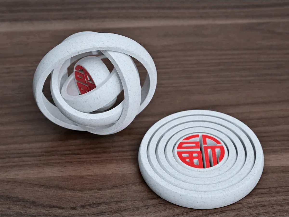 Five Blessings Five-Axis Fidget Spinner Turntable - Free 3D Print Model ...
