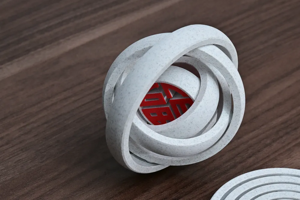 Five Blessings Five-Axis Fidget Spinner Turntable - Free 3D Print Model ...
