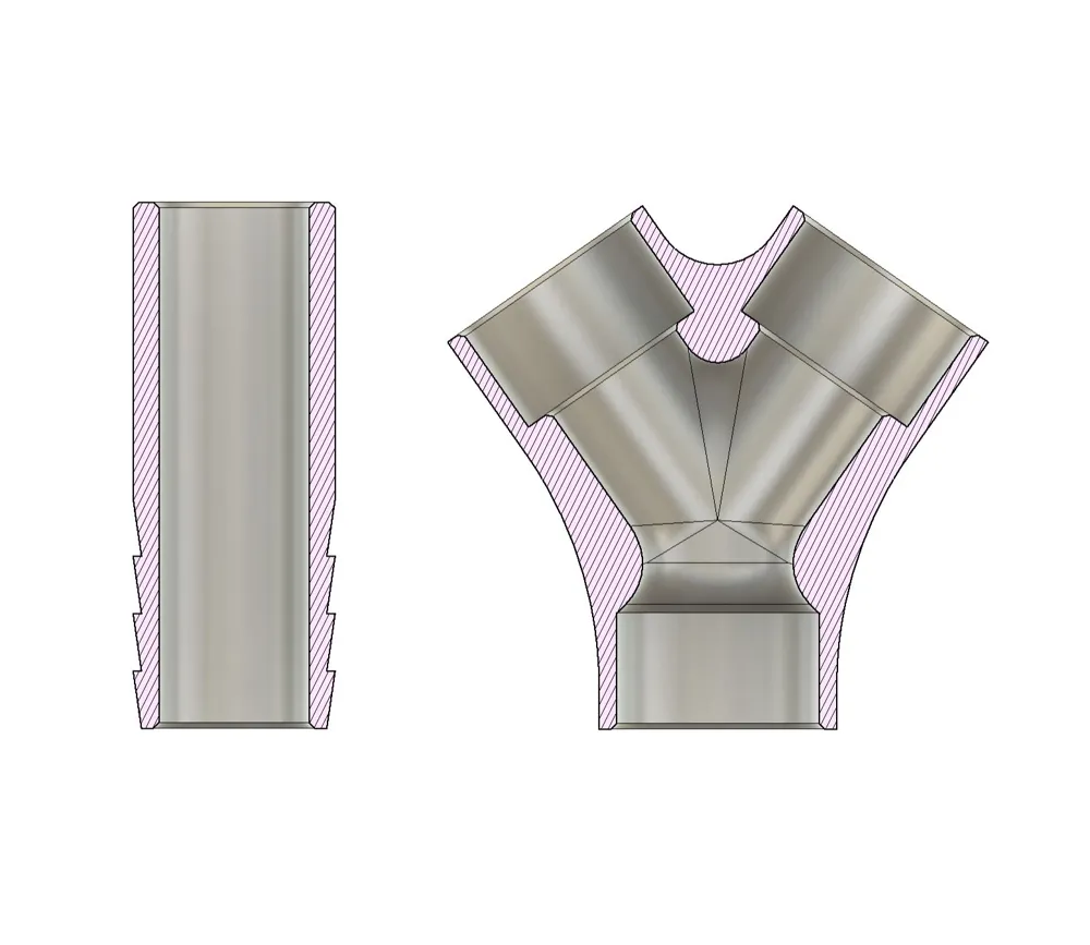 1/2" Hose Barb Fitting - "Wye" / "Y" - Free 3D Print Model - MakerWorld