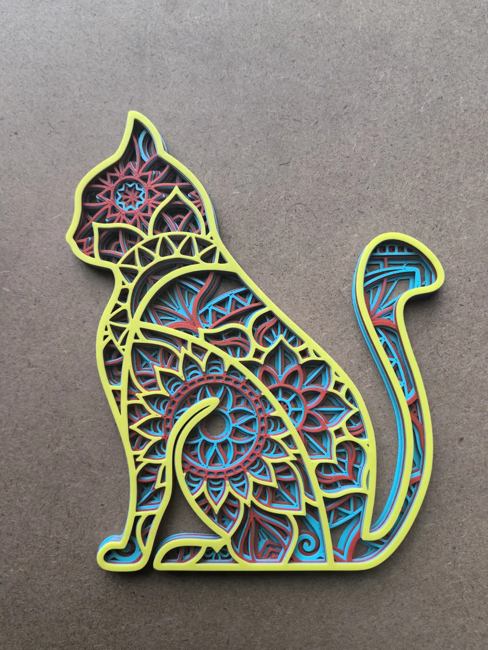 Mandala Meow Realm - Free 3D Print Model - MakerWorld