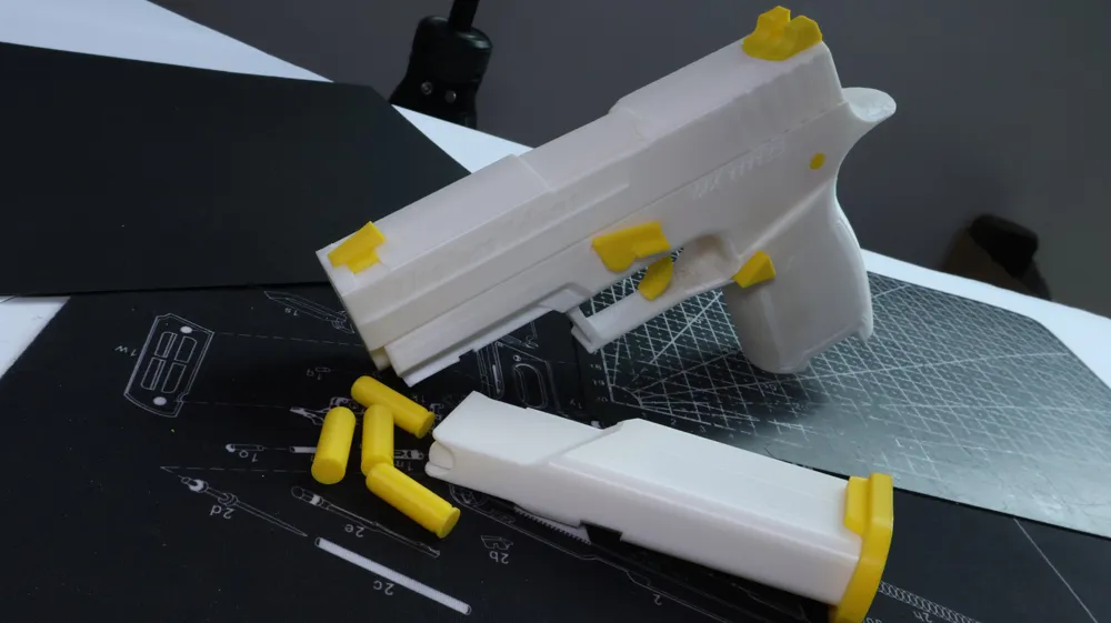 Sig P250 Toy blowback Shell ejecting kit - Free 3D Print Model - MakerWorld