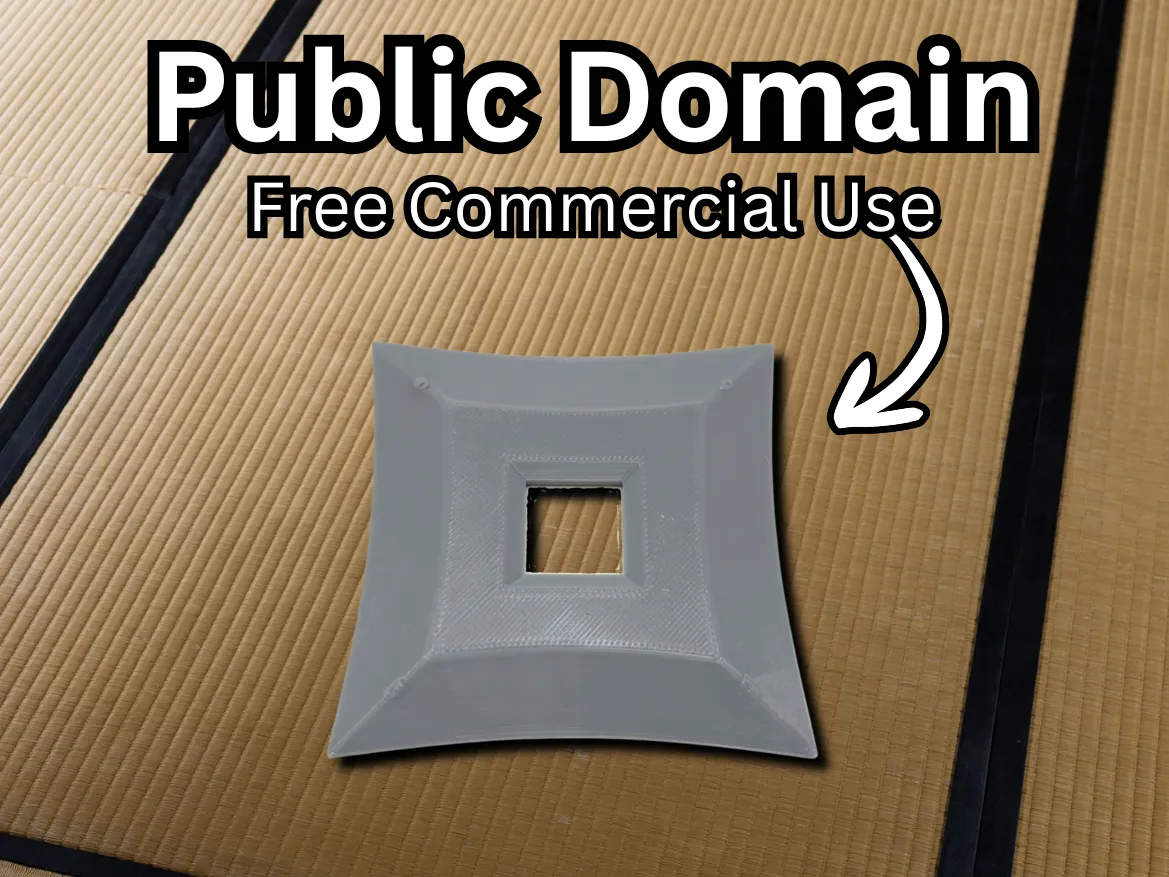 Square Ninja Star (Shuriken) – Public Domain - Free 3D Print Model ...