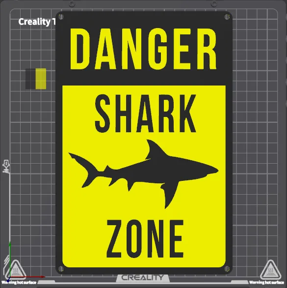 Placa Perigo Zona de Tubarões Decoração de Parede Logo Pôster - Modelo ...