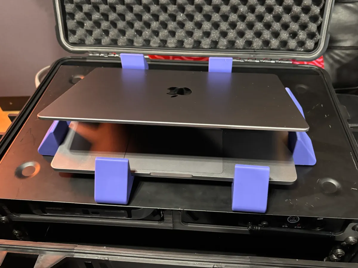 Rack-Mount Laptop Holder (Stage-Safe Design) - Free 3D Print Model ...