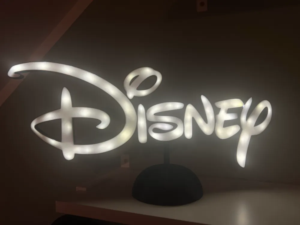 Disney Logo Lamp - Free 3D Print Model - MakerWorld