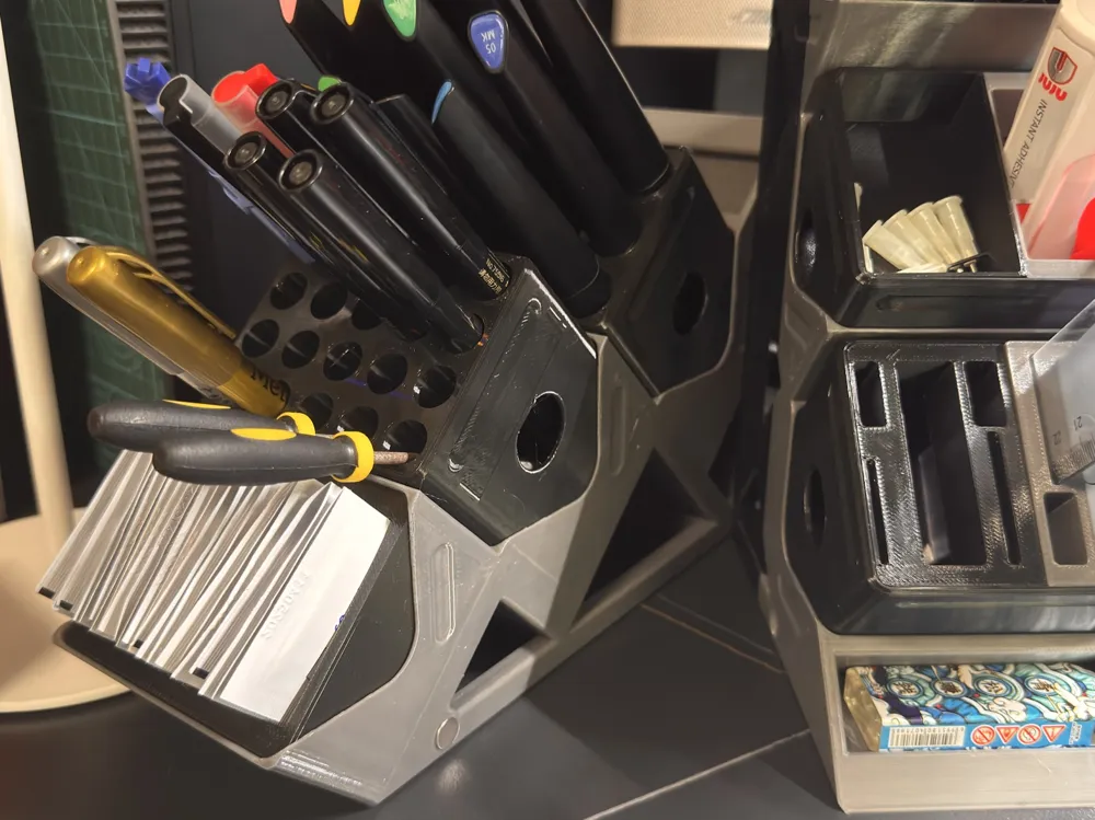 Modular Desktop Storage System MDSS8064 (Free Combination/No Supports Printing/Negative Parts ...