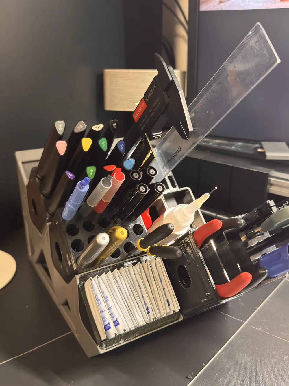 Modular Desktop Storage System MDSS8064 (Free Combination/No Supports Printing/Negative Parts ...