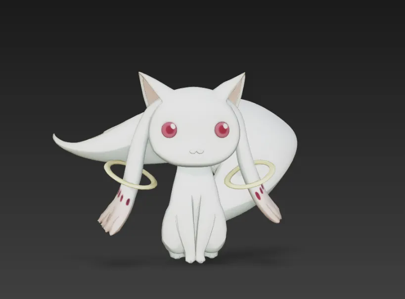 Kyubey Madoka Magica - Cat Fan Art - Free 3D Print Model - MakerWorld
