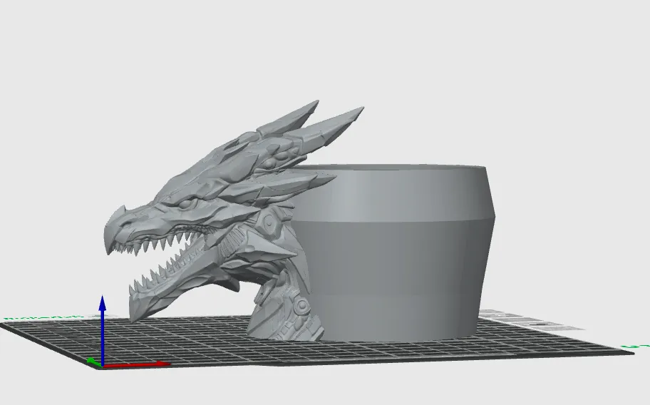 mecha dragon planter - Free 3D Print Model - MakerWorld