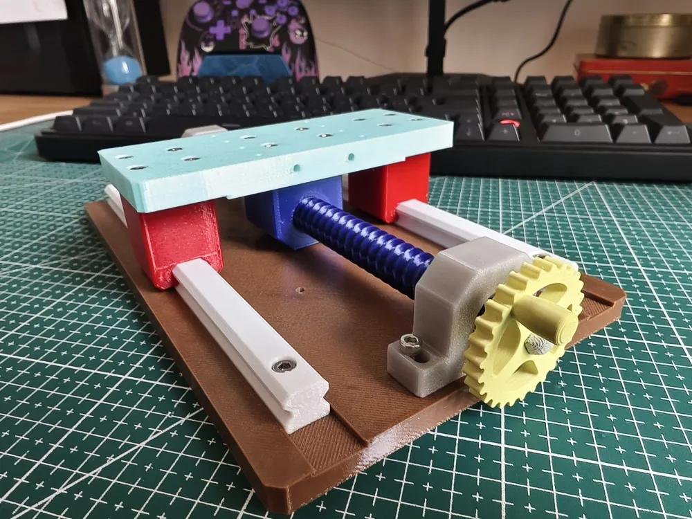 Ball screw linear slide mechanism - Free 3D Print Model - MakerWorld