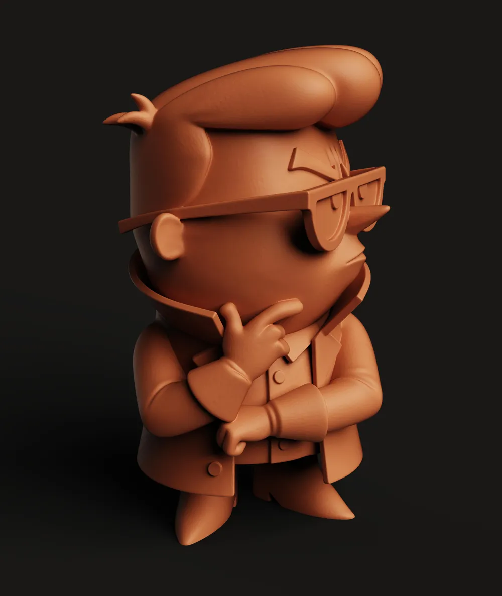 Boy Genius Scientist Dexter Fan Art - Miniature - Free 3D Print Model ...