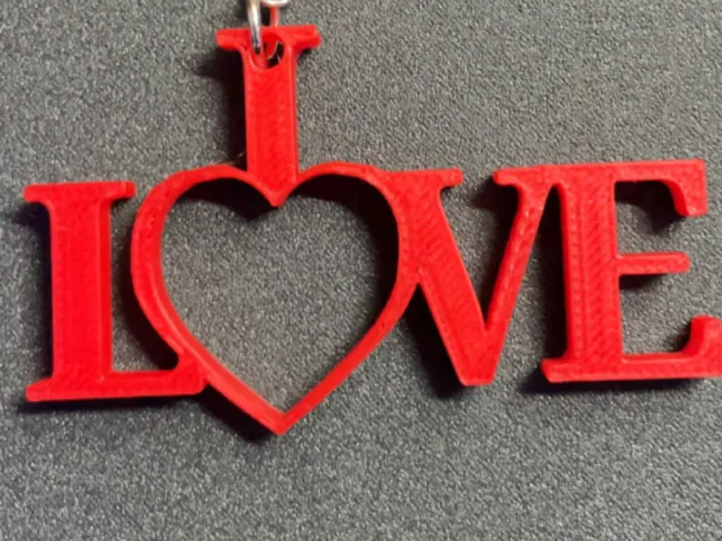 porte clef i love - Free 3D Print Model - MakerWorld