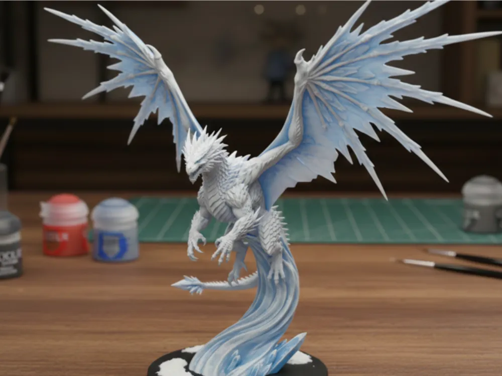 Ice Dragon - Free 3D Print Model - MakerWorld