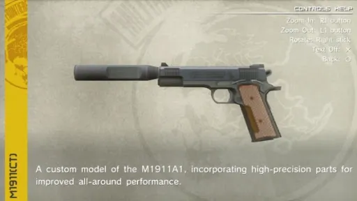 Metal Gear Solid 3 (MGS3) M1911 Suppressor - Free 3D Print Model ...