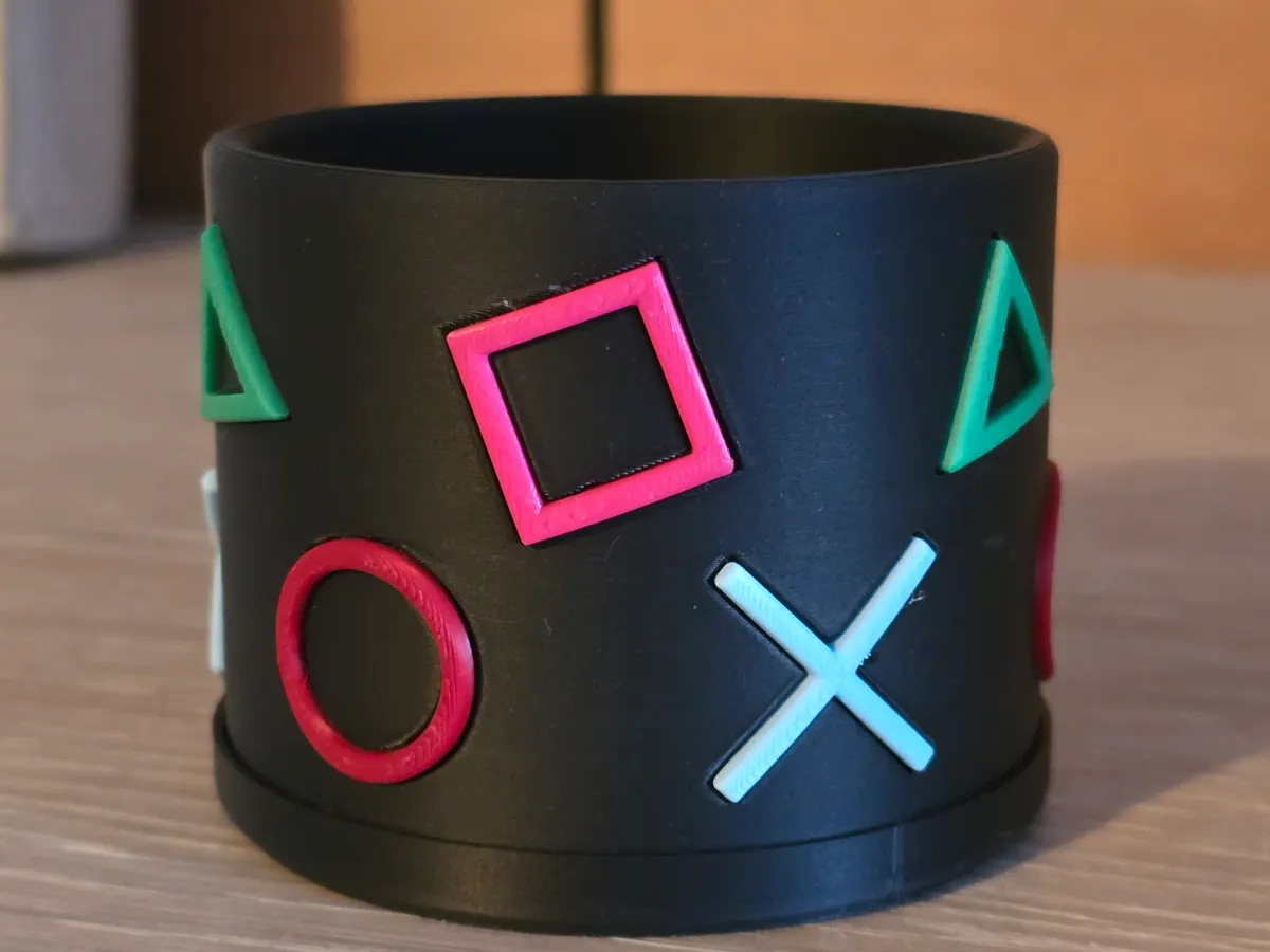Playstation themed planter and drip tray - Free 3D Print Model - MakerWorld