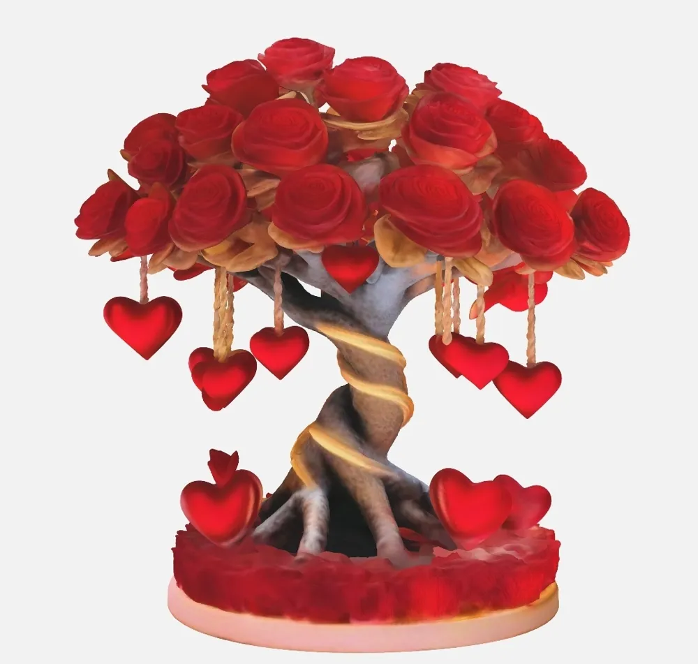 Tree of love - valentines - Free 3D Print Model - MakerWorld