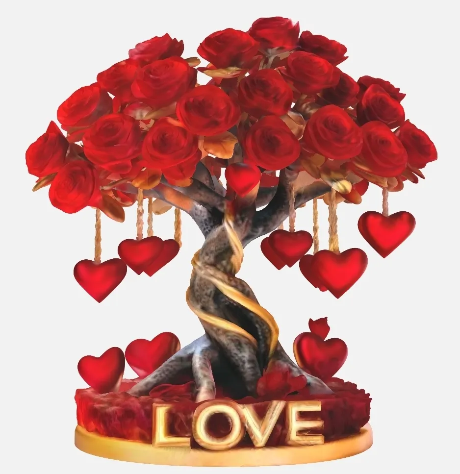 Tree of love - valentines - Free 3D Print Model - MakerWorld