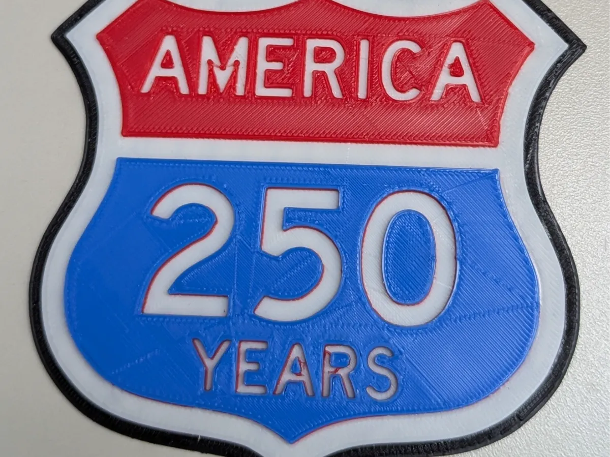 America 250 US Highway Sign - Free 3D Print Model - MakerWorld