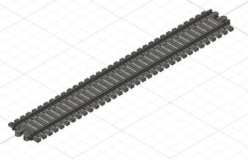 H0 scale rail (16.5 mm / 204mm long / direct rail) - Free 3D Print ...