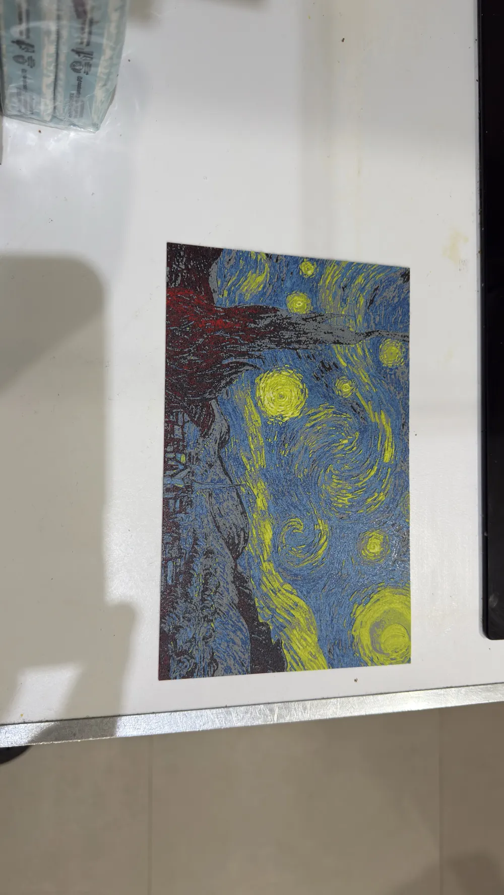 Van Gogh Starry Night Hueforge - Free 3D Print Model - MakerWorld