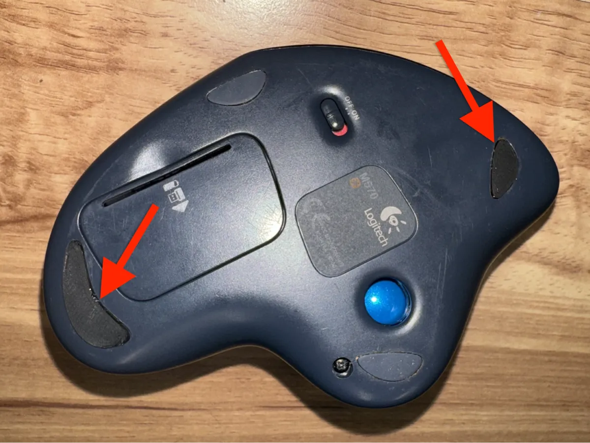 Logitech M570 trackball replacement rubber feet - Free 3D Print Model ...