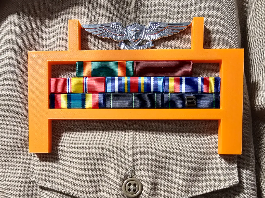 Navy ribbon 3 tier with warfare align tool - Free 3D Print Model ...