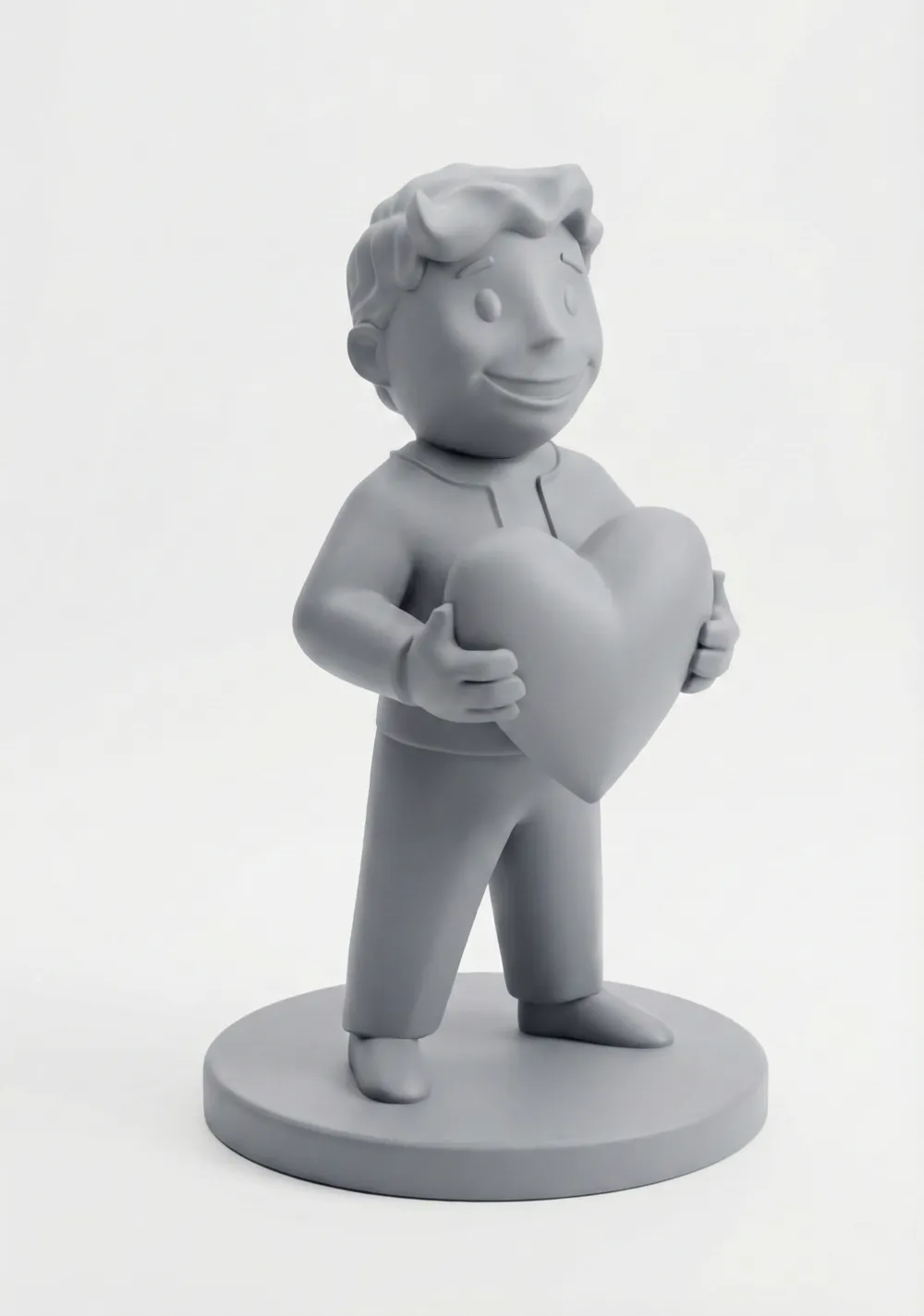Valentine Fallout Vault Boy Heart - Free 3D Print Model - MakerWorld
