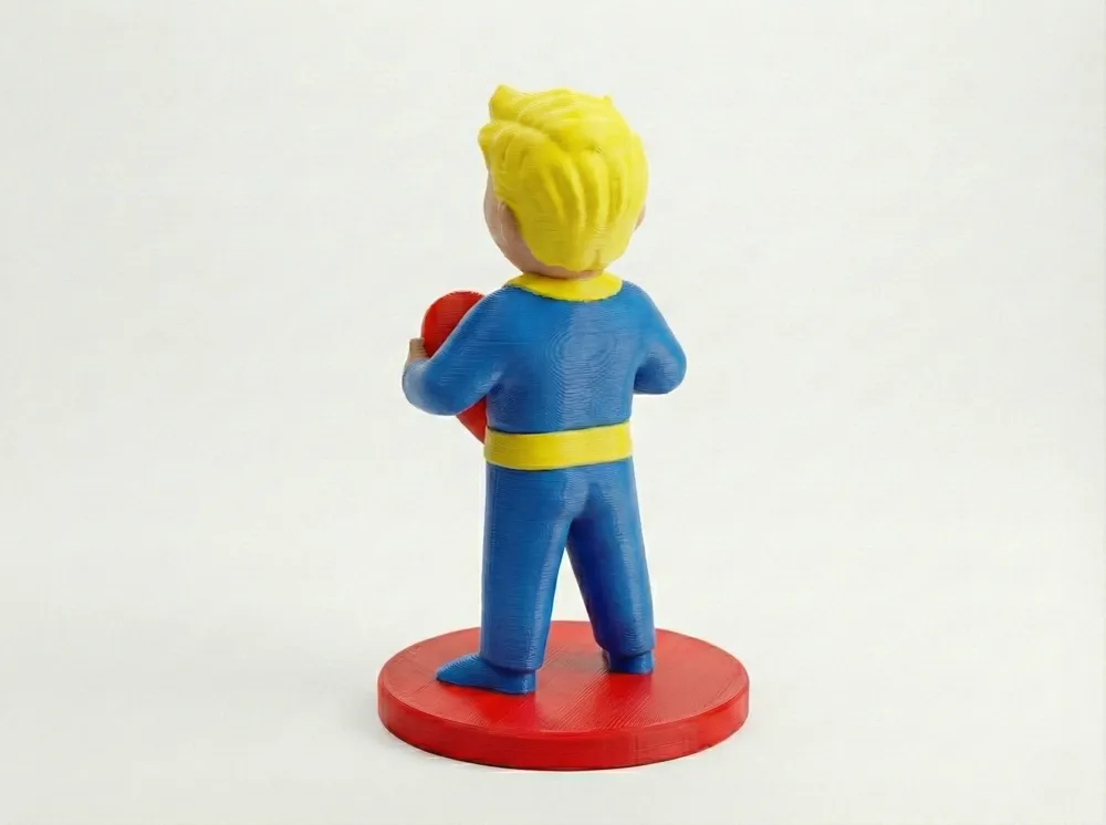 Valentine Fallout Vault Boy Heart - Free 3D Print Model - MakerWorld