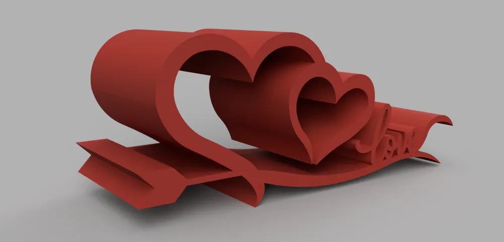 Valentine’s love sign - Free 3D Print Model - MakerWorld