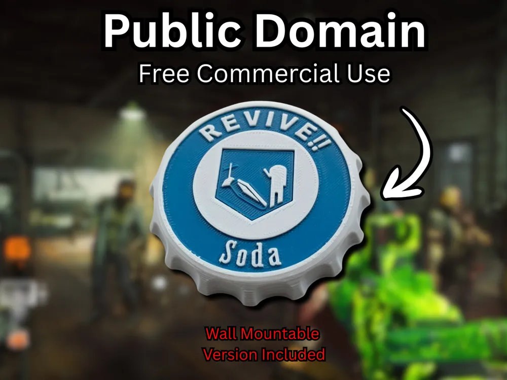 Quick Revive Soda Bottle Cap Display - Free 3D Print Model - MakerWorld