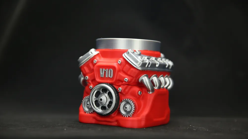 V10 engine pen holder, storage box (multicolor, single color version ...