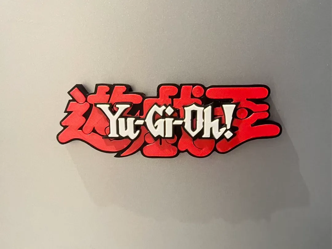 Yu-Gi-Oh! font logo fridge magnet - Free 3D Print Model - MakerWorld