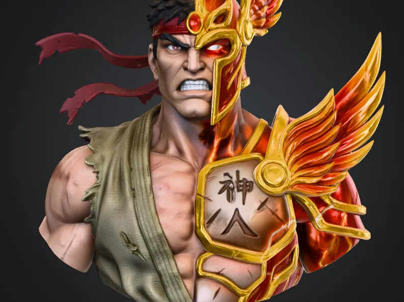 Ryu The Half God - Free 3D Print Model - MakerWorld