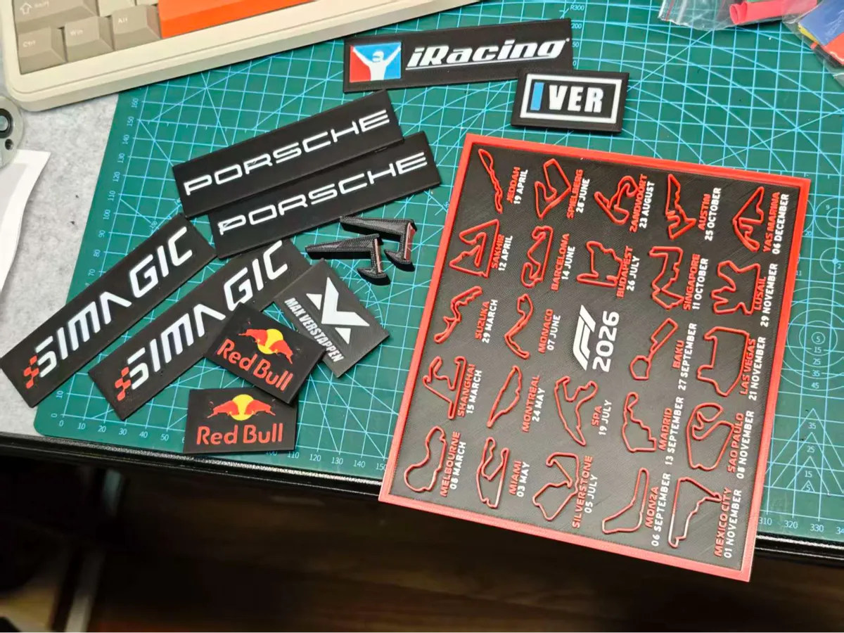 Iracing, SIMAGIC, PORSCHE Signs - Free 3D Print Model - MakerWorld