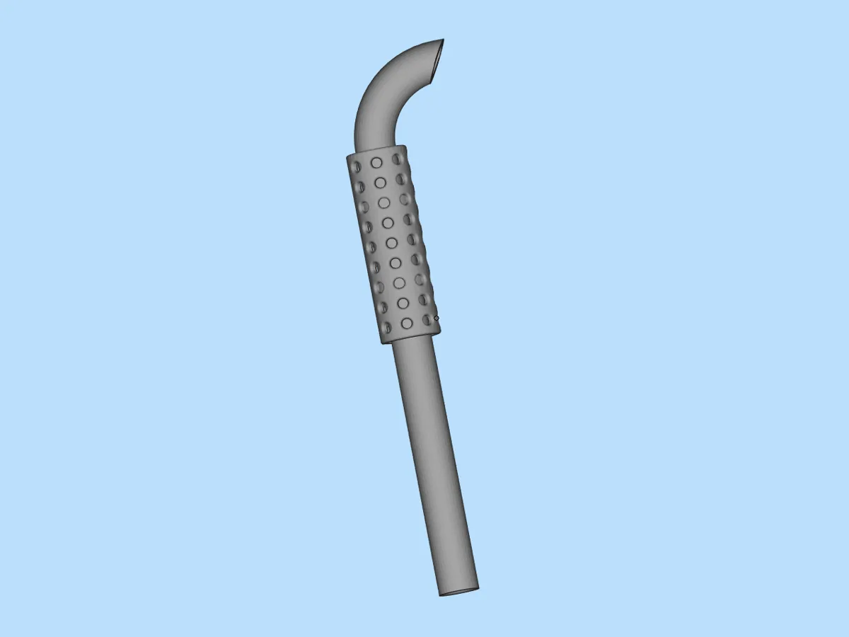 RC 1/10 Axial UMG Exhaust pipe 2 - Free 3D Print Model - MakerWorld