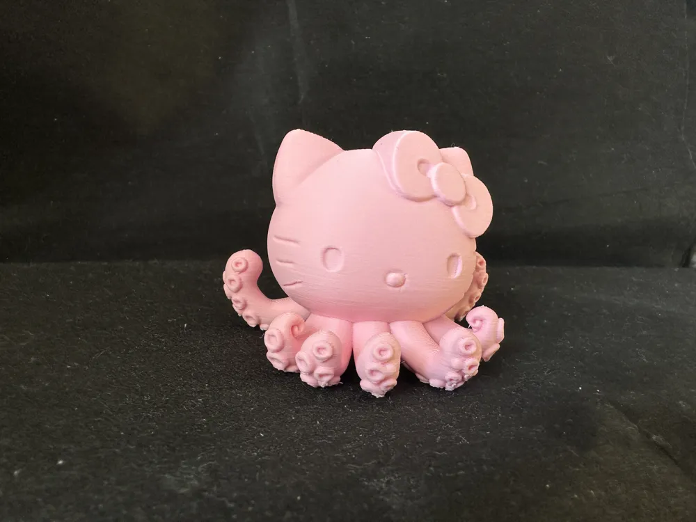 Quirky Octopus Hello Kitty Figurine - Free 3D Print Model - MakerWorld