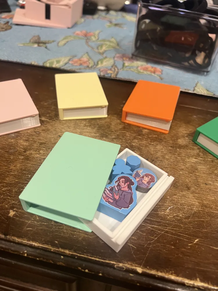 'A Place for All My Books' Token Holders - Free 3D Print Model - MakerWorld