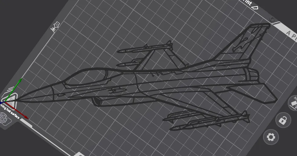 General Dynamics F-16 Fighting Falcon Wall Art - Free 3D Print Model ...