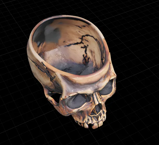 crânio recipiente - Modelo gratuito para impressão 3D - MakerWorld