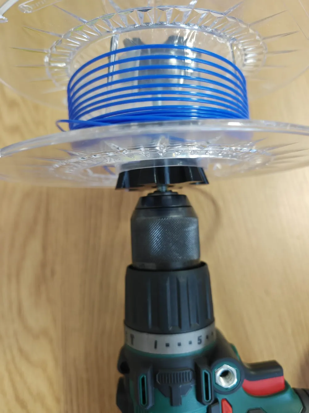 Filament Spool Drill Rewinder Multi Diameter - Free 3D Print Model ...