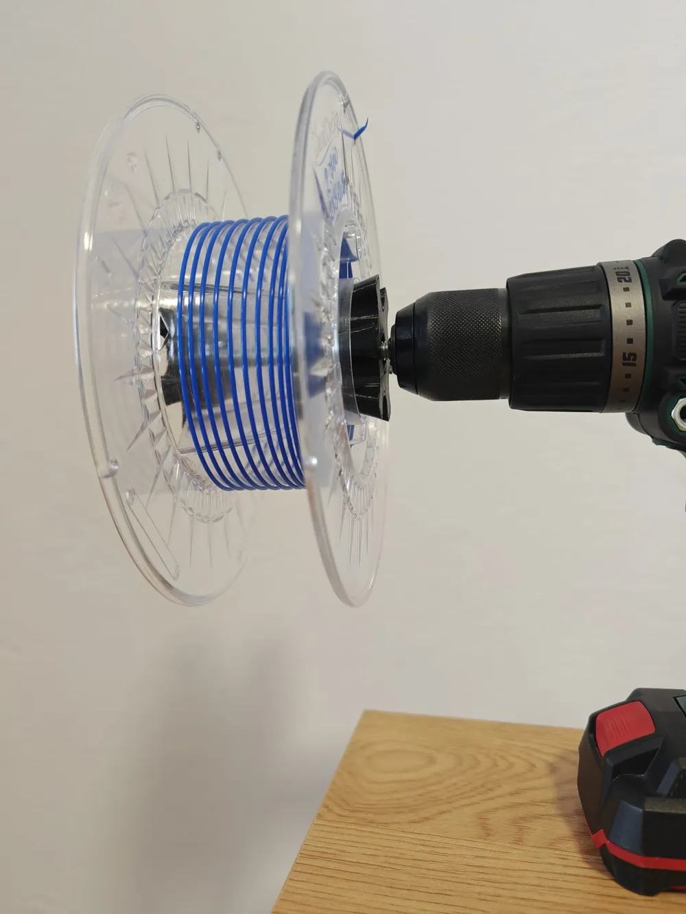 Filament Spool Drill Rewinder Multi Diameter - Free 3D Print Model ...