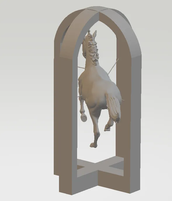 Cheval entre des arches - Modèle d'Impression 3D Gratuit - MakerWorld