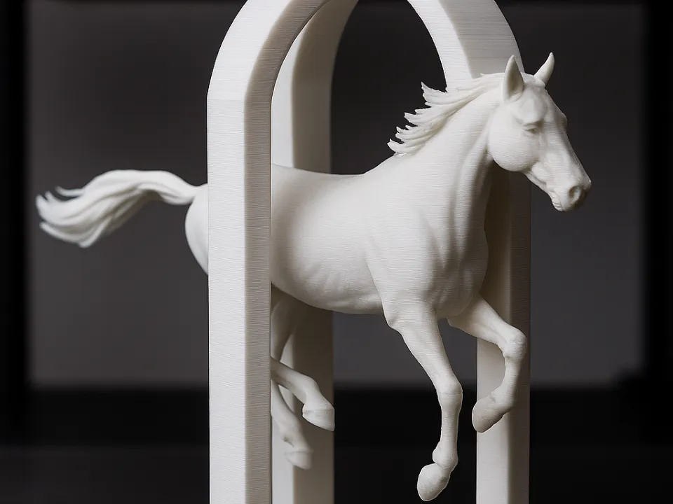 Cheval entre des arches - Modèle d'Impression 3D Gratuit - MakerWorld