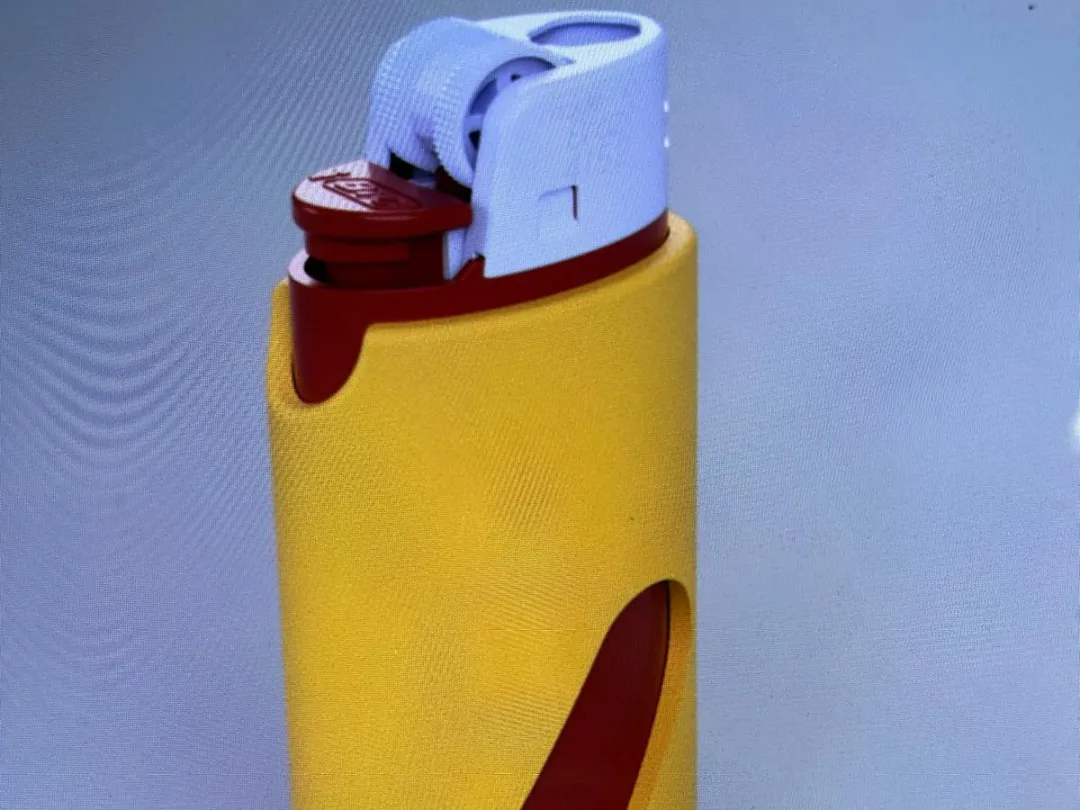 Support-Free BIC Lighter Case with Keychain Loop - Free 3D Print Model ...