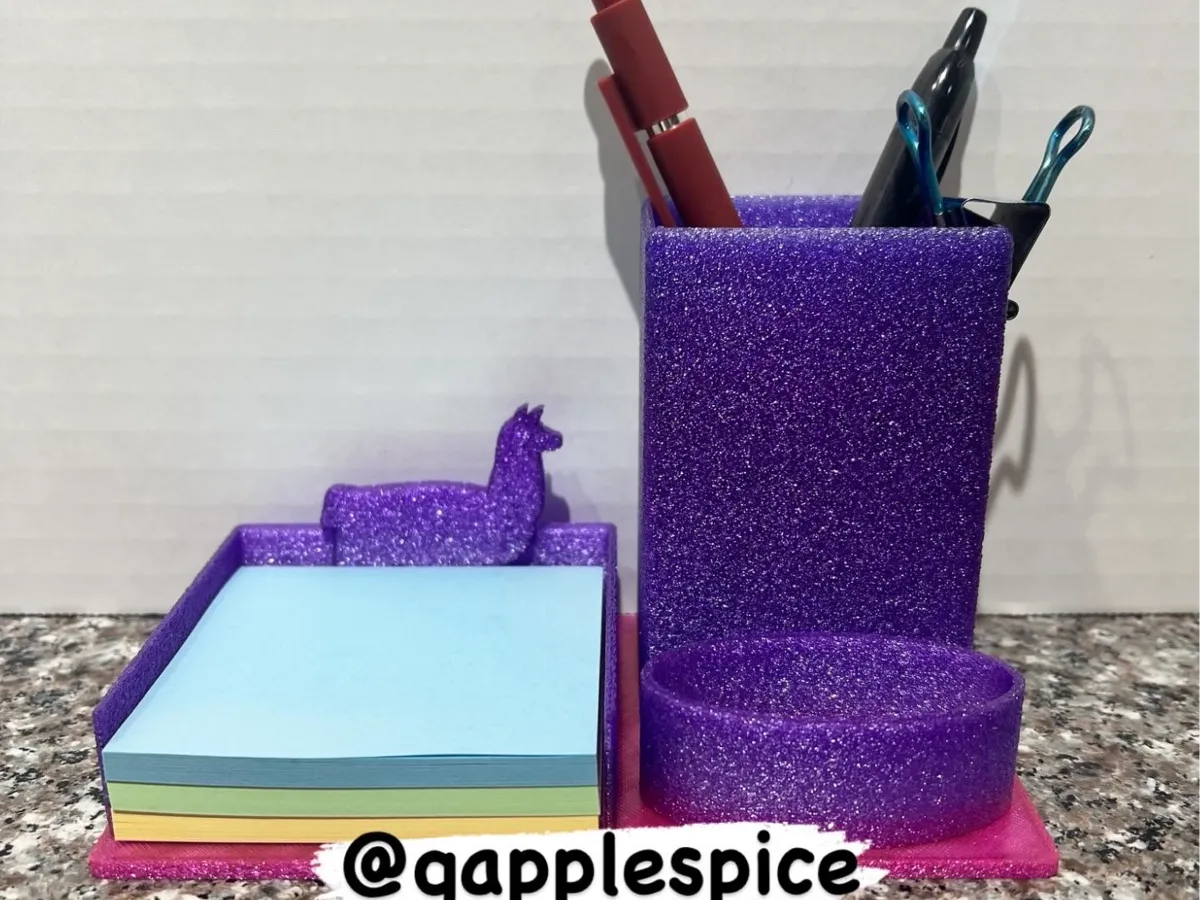 Llama Desk Organizer Post-Its, Pens, Etc. - Free 3D Print Model ...