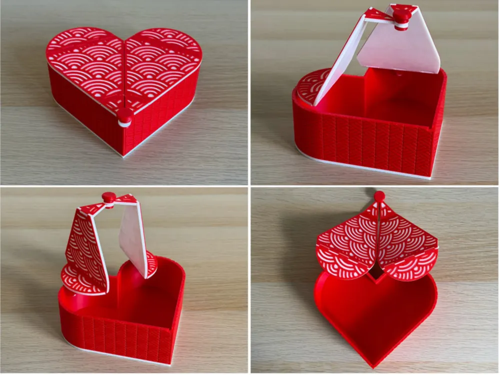 Origami Heart Box - Free 3D Print Model - MakerWorld