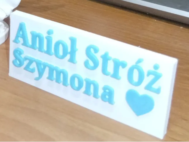 Guardian Angel (name) Polish version - Free 3D Print Model - MakerWorld