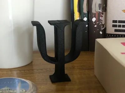 psi greek letter / psychology logo - Free 3D Print Model - MakerWorld