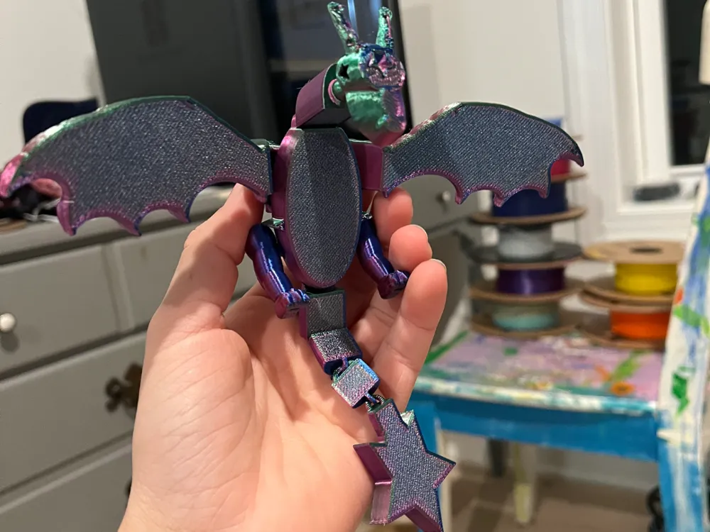 (BETA) Articulated Christmas Wyvern - Free 3D Print Model - MakerWorld